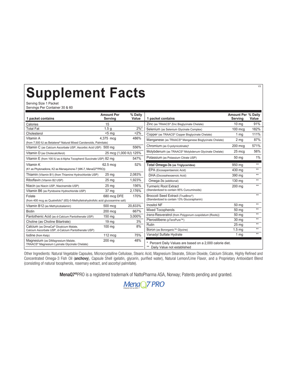 ALPHA BASE PREMIER PAK 60 Packets Ortho Molecular Products – HRT