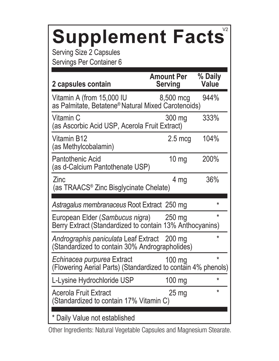 Viracid Blister 120 Capsules Ortho Molecular Products – HRT